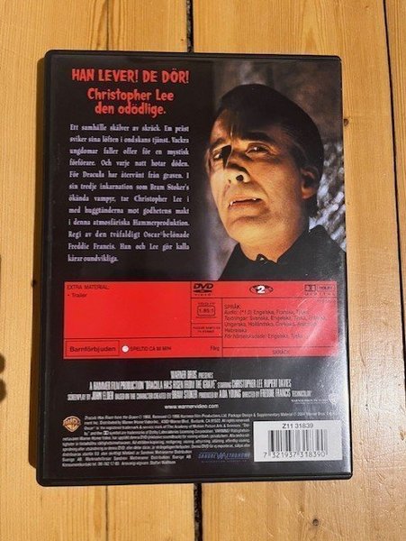 DRACULAS VÅLNAD-DVD-1968-HAMMER-CHRISTOPHER LEE.. | Köp på Tradera ...