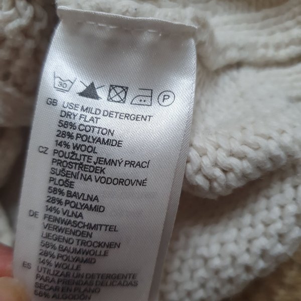 H&M benvit kofta i ullblandning, storlek 74 | Köp på Tradera (734345228)