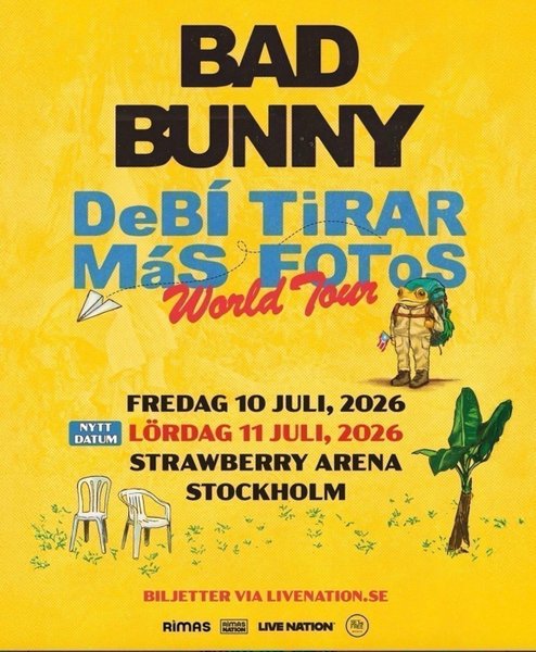 Bad Bunny - 2 standing tickets near stage - Sto.. | Köp på Tradera ...