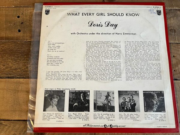 DORIS DAY - WHAT EVERY GIRL...LP 1960 MONO | Köp på Tradera (711289890)