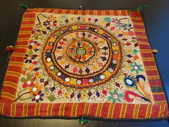 WALLHANGING DUK INDISK BONAD VÄGGBONAD PATCHWORK ELEFANT på Tradera.com